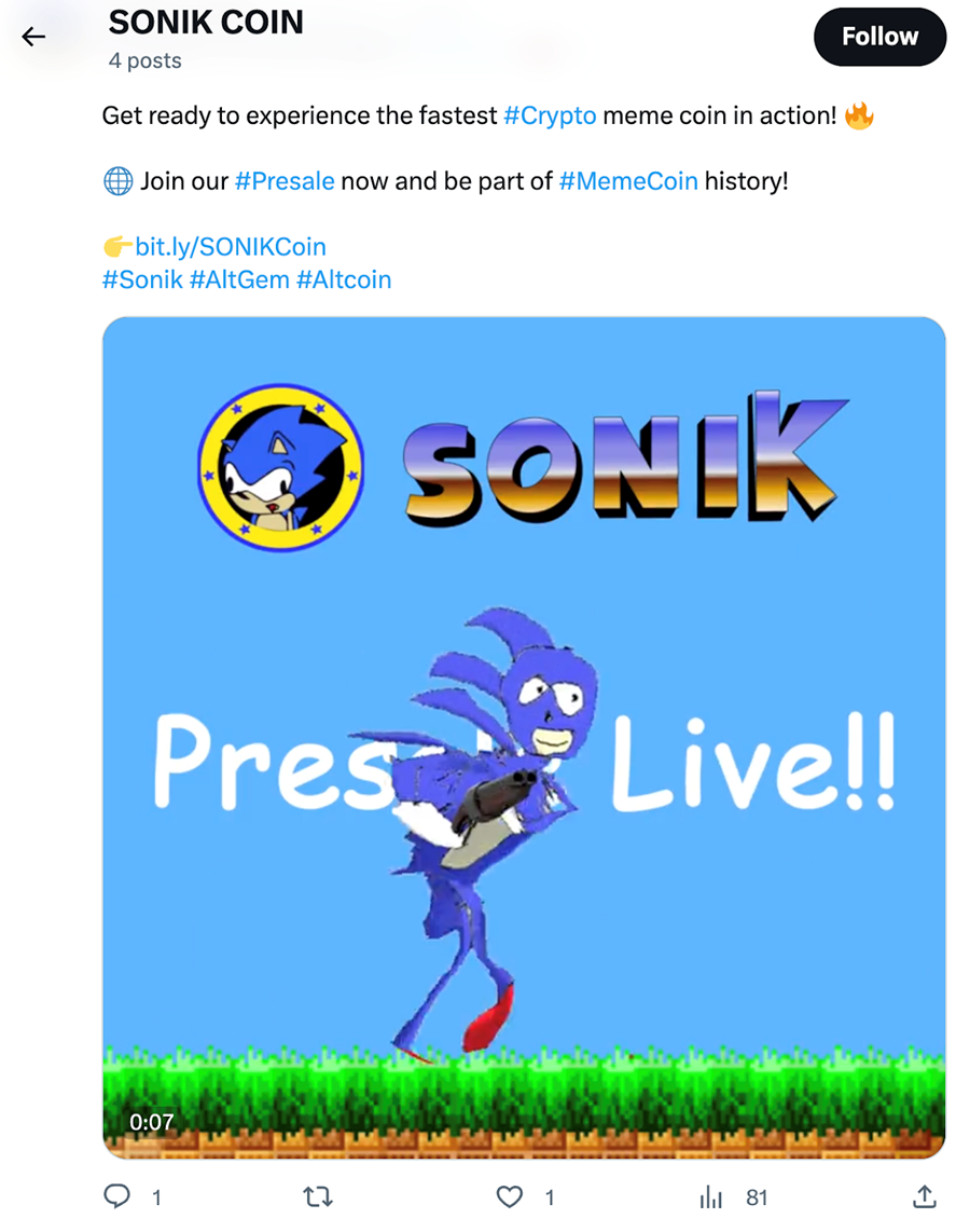 新加密貨幣預售Sonik幣上漲50倍？ 這款迷因幣預計將迎來 $100萬市值競賽 | 區塊鏈 | 鉅亨號 | Anue鉅亨